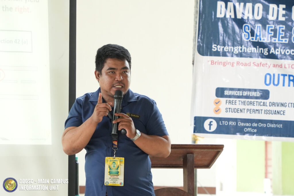 DDOSC, LTO Region XI partner for S.A.F.E. School Project | Davao de Oro ...